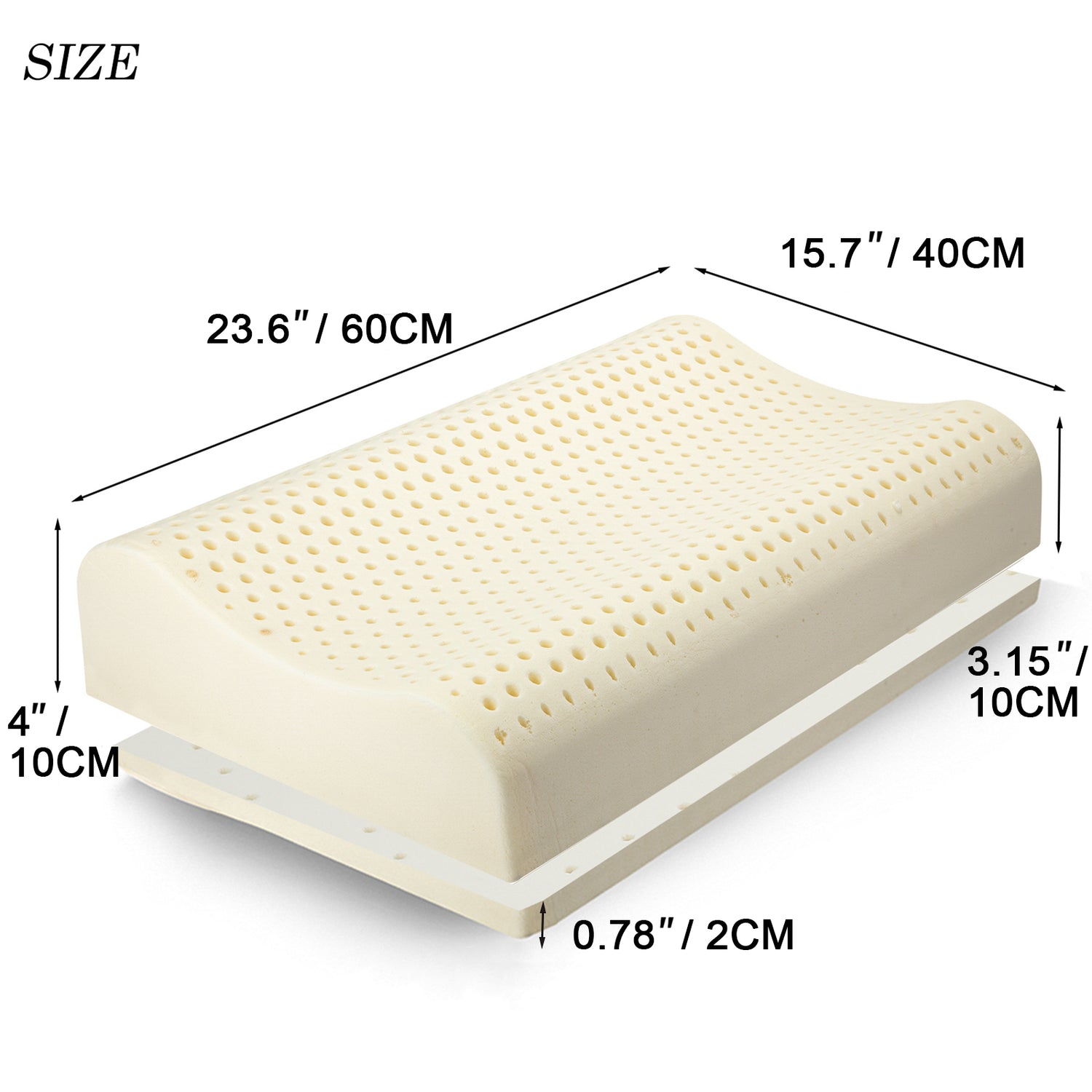 Contour Latex Pillow | With Adjustable Pad